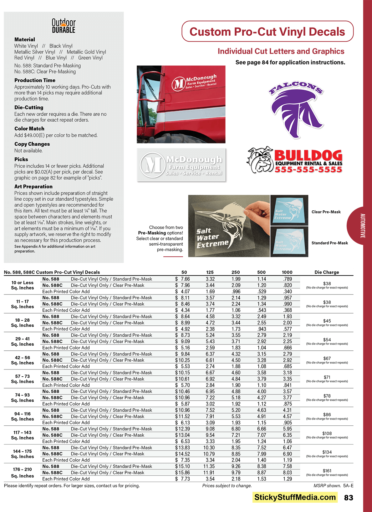 Custom Pro-Cut Vinyl Decals